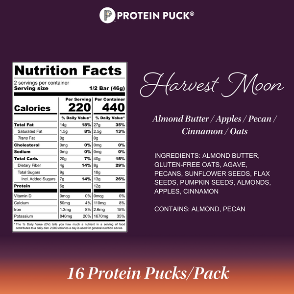 Apple & Cinnamon | Plant-Based Energy Bar - Meal Replacement – Protein Puck